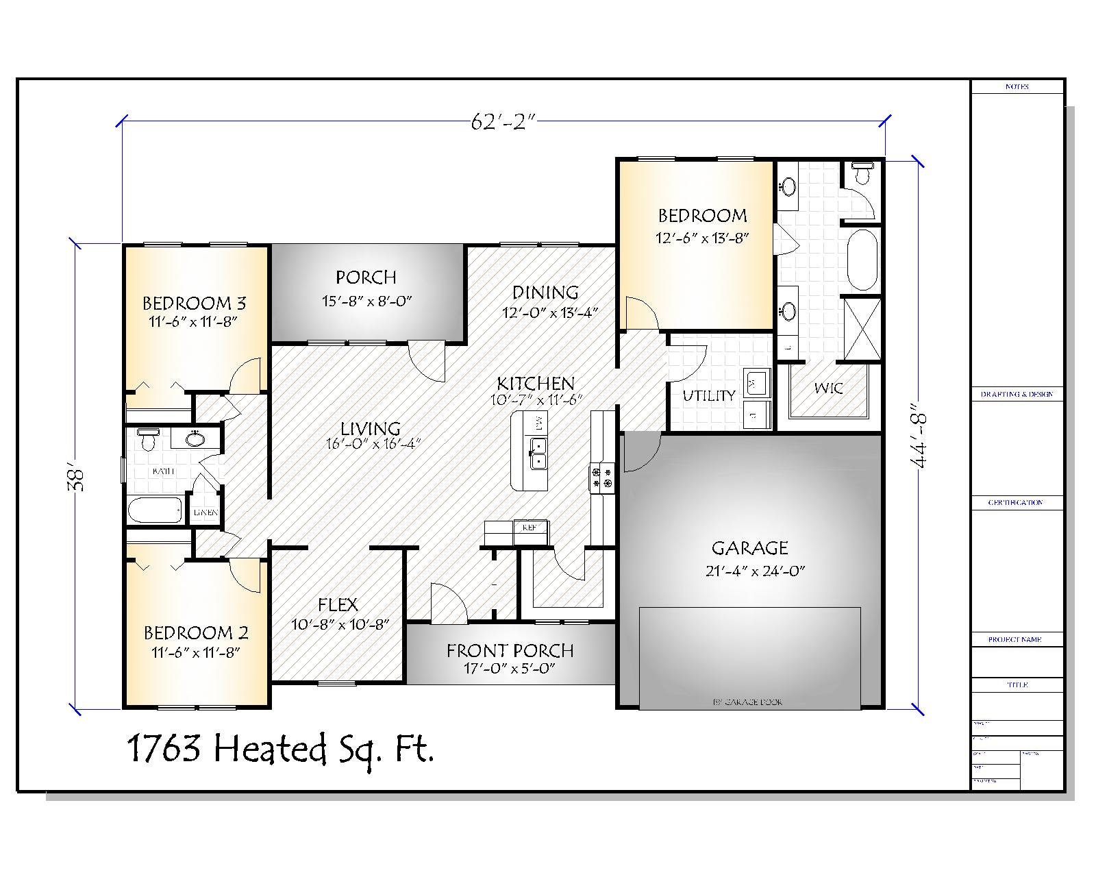 Darlington Plan, 1763 Square Feet - Etsy