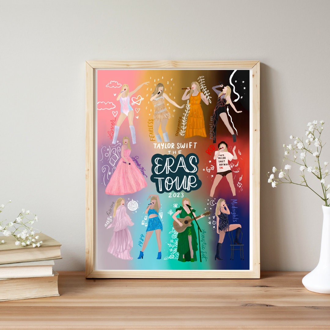 Taylor Swift Eras Doodle Poster / 8x10 Wall Art Print - Etsy
