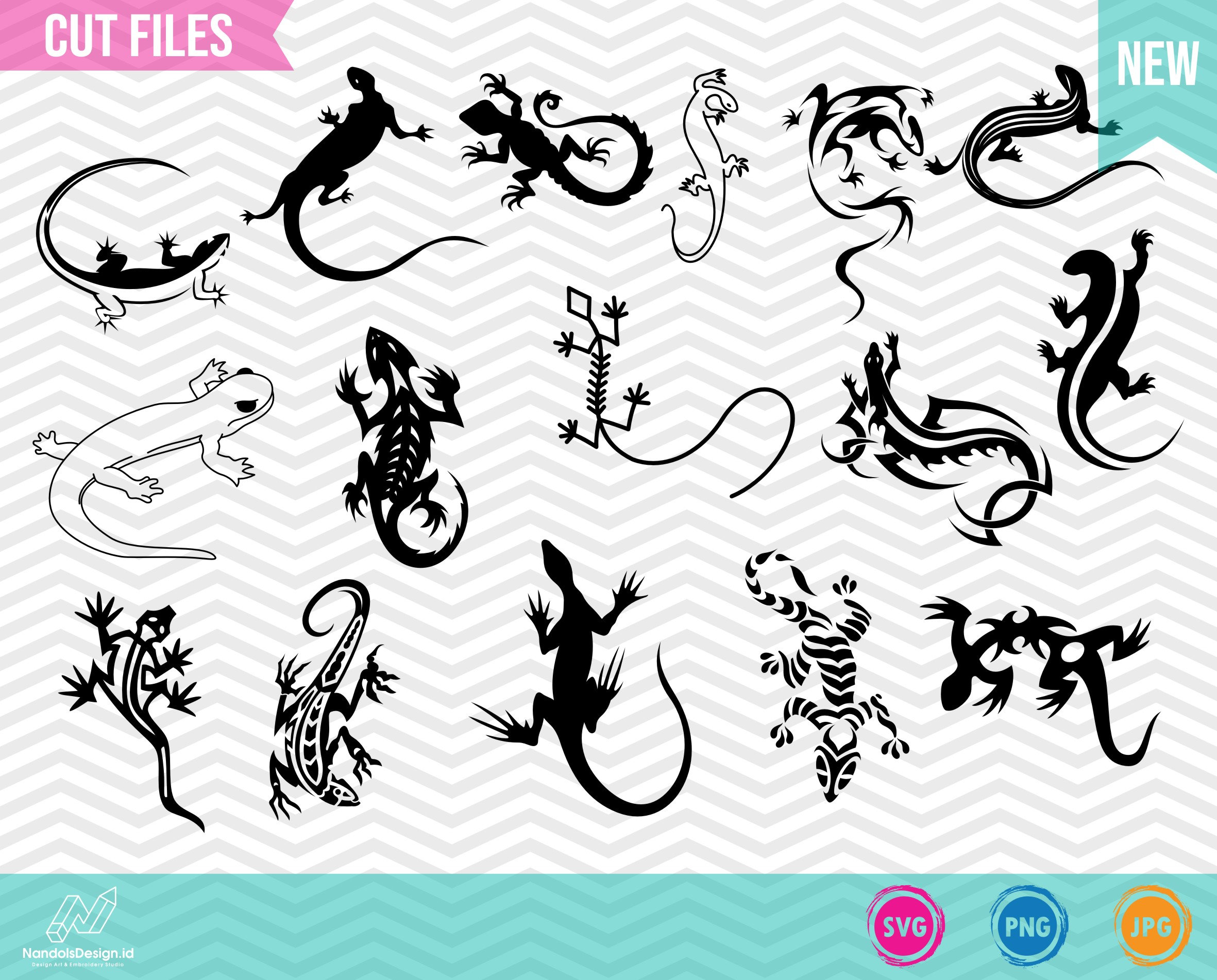 Lizard Outline Tattoo