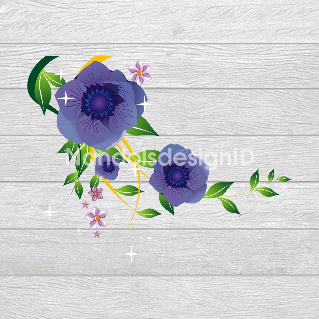 Purple Flower SVG ,flower Clipart, Flower Cut Files, Flower Svg Files ...