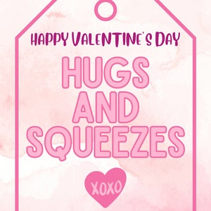 Valentines Day Gift Tags Pink Blue Printable Template PDF PNG Instant ...