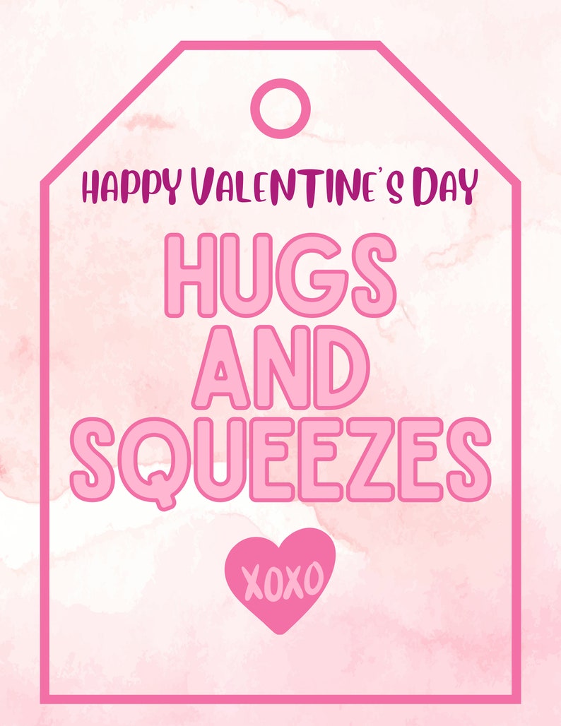 Valentines Day Gift Tags Pink Blue Printable Template PDF PNG Instant ...