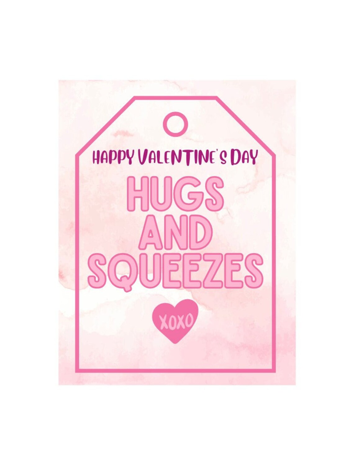 Valentines Day Gift Tags Pink Blue Printable Template PDF PNG Instant ...