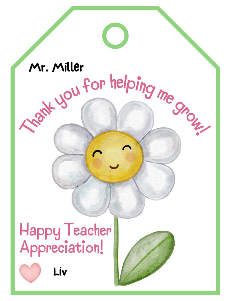 Teacher Appreciation Gift Tags | Low-ink Printable | Instant Download ...