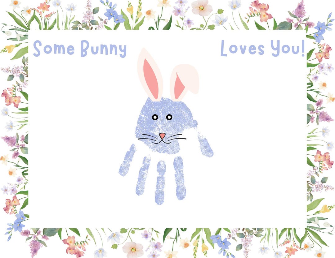 Spring Printable Handprint Art, Baby Keepsake, Mother's Day, Easter ...