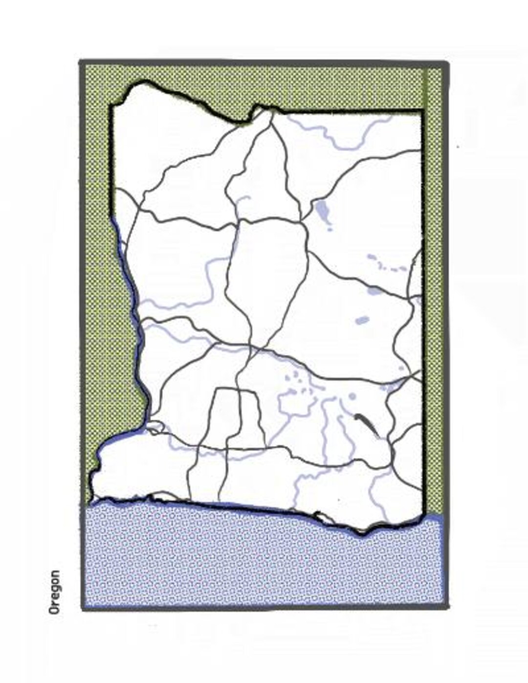 Oregon Printable Fill-in Map - Etsy