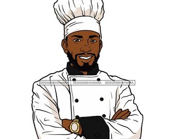 Black Male Chef Svg - Etsy