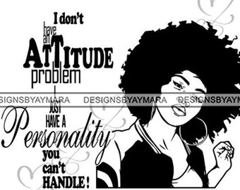 Latina Woman Svg Princess Queen Afro Hair Beautiful African American ...