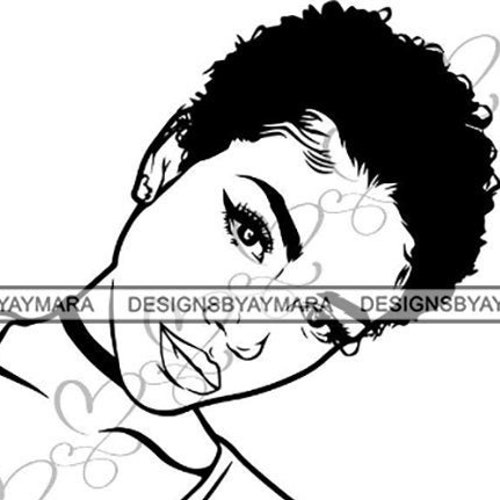 Afro Woman Svg Nubian Queen Diva Afro Hair Beautiful African Etsy