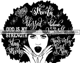 Afro Woman Svg Nubian Queen Diva Afro Hair Beautiful African - Etsy