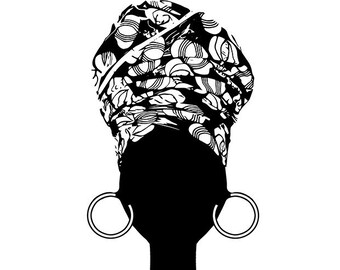 Head wrap svg | Etsy