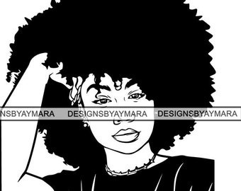 Afro Woman Svg Nubian Queen Diva Afro Hair Beautiful African | Etsy