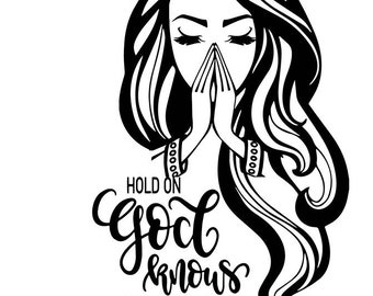 Praying woman svg | Etsy