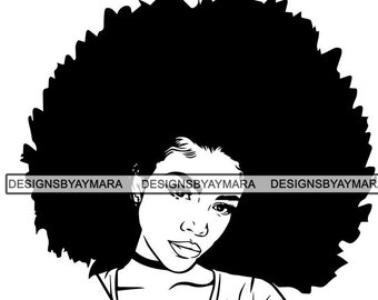 Afro Woman Svg Nubian Queen Diva Afro Hair Beautiful African | Etsy