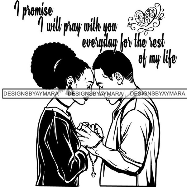 Couple Praying Clipart - Etsy
