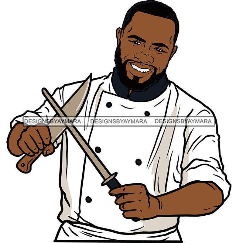 Black Male Chef Svg - Etsy