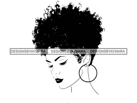 Afro Woman Svg Princess Queen Afro Hair Beautiful African Etsy
