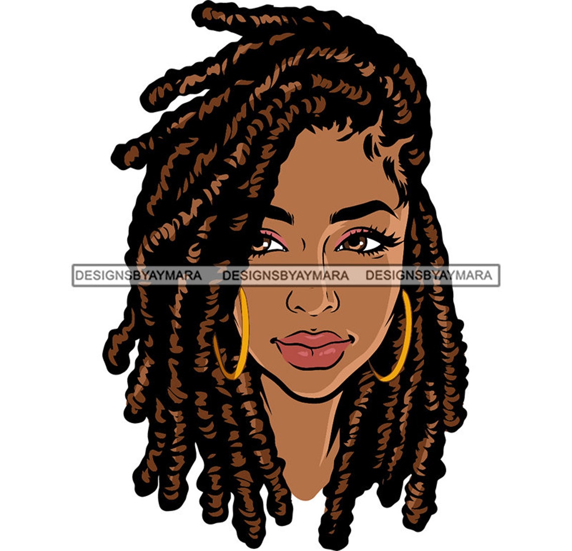 Melanin Woman Dreads Locs Hairstyle Nubian Diva Princess Queen African ...