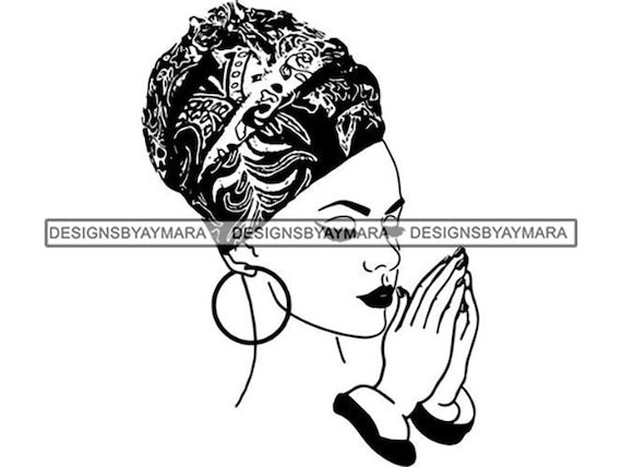 Black Woman Praying Nubian Princess Queen Afro Hair Beautiful | Etsy