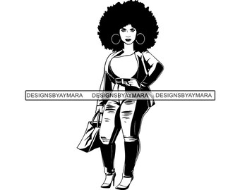 Afro Woman Svg Nubian Queen Diva Afro Hair Beautiful African | Etsy