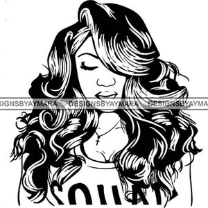 Pretty Woman Svg Nubian Queen Diva Afro Hair Beautiful African | Etsy