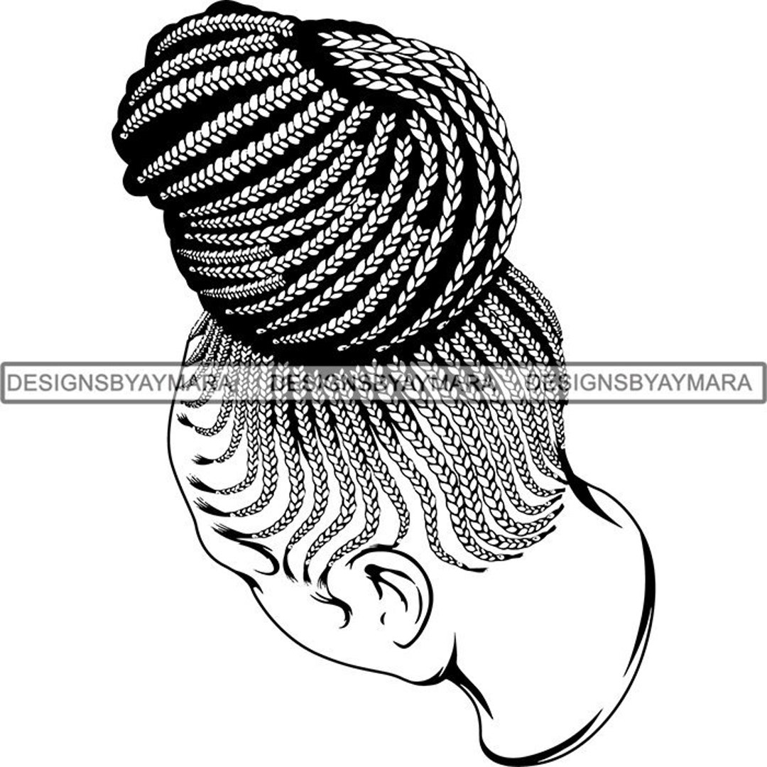 Afro Woman Svg Braid Dread Hair Queen Diva Beautiful African American ...