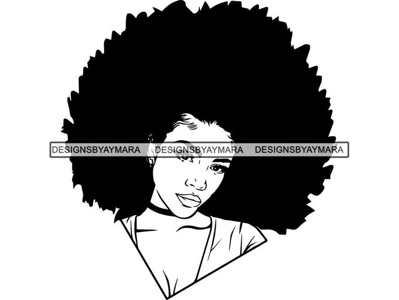Afro Woman Svg Nubian Queen Diva Afro Hair Beautiful African - Etsy