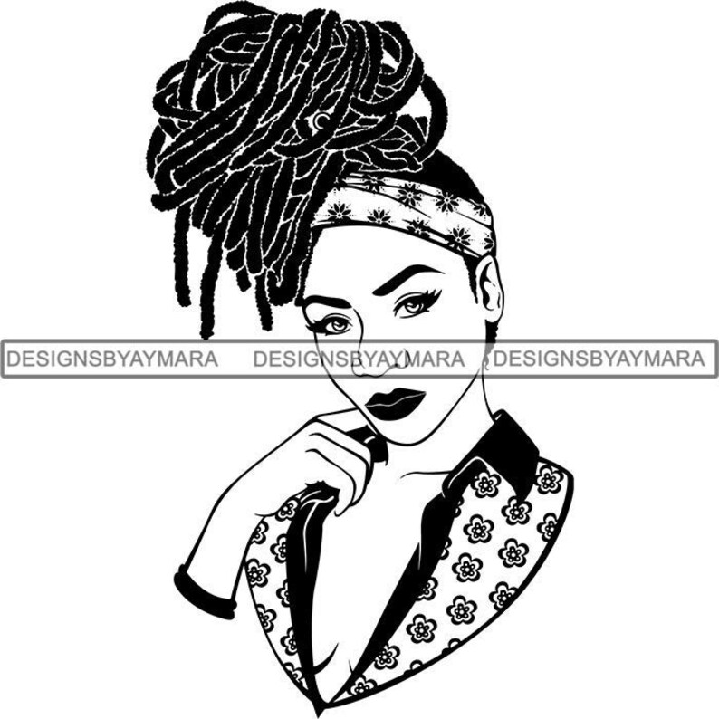 Afro Woman Svg Dreadlocks Queen Afro Hair Headband African | Etsy