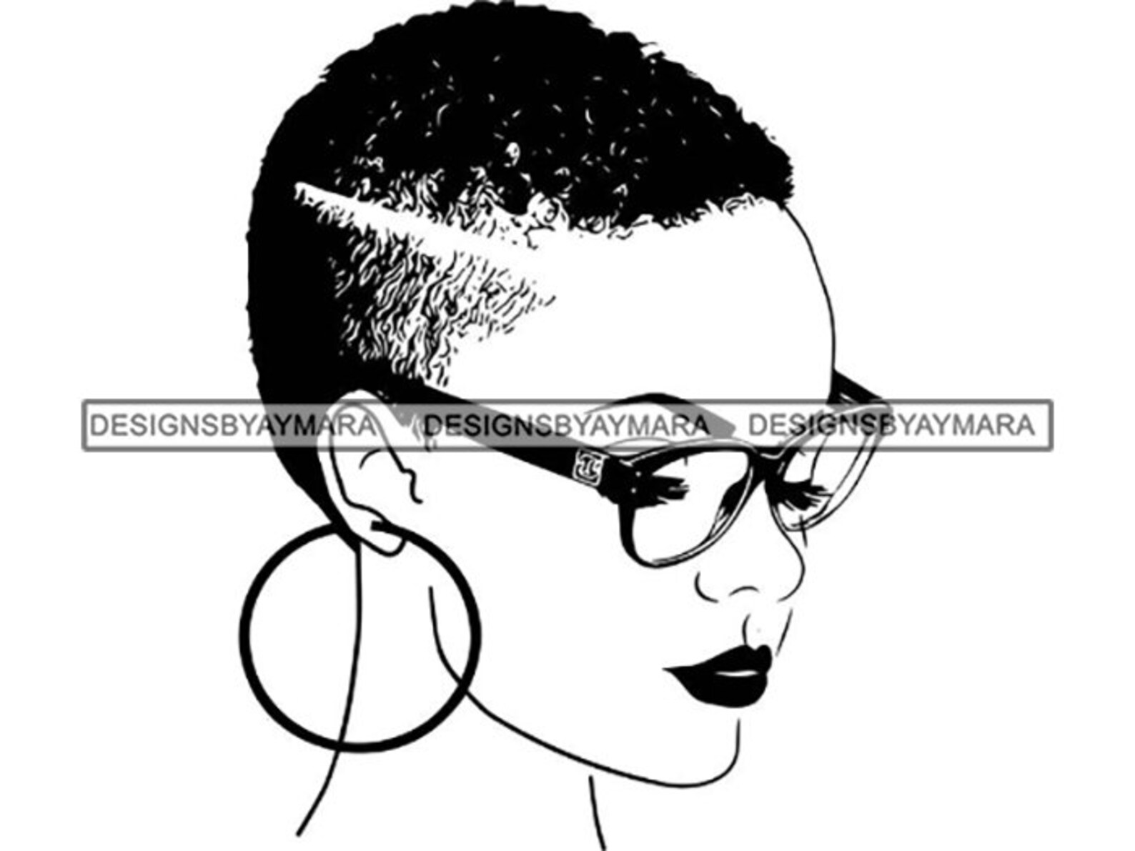 Afro Woman Svg Princess Queen Short Afro Hair Beautiful | Etsy