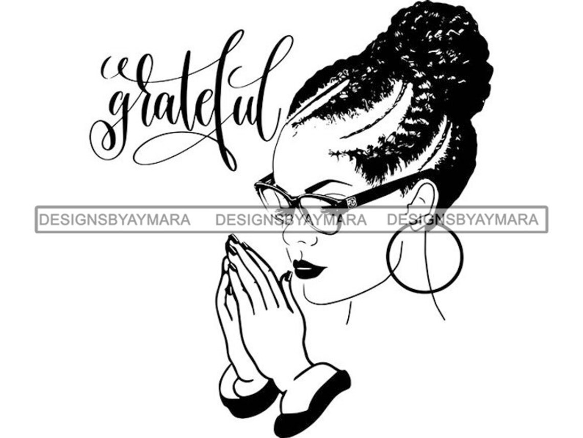 Black Women Praying Nubian Princess Queen Afro Hair Beautiful - Etsy