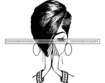 Black Woman Praying Nubian Princess Queen Afro Hair Beautiful - Etsy