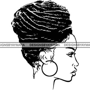 Afro Woman SVG Dreads Nubian Princess Queen Hair Beautiful | Etsy