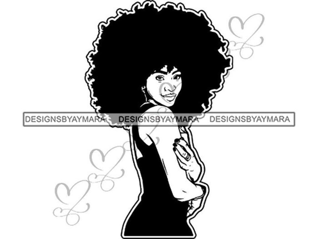 Afro Woman Svg Nubian Queen Diva Afro Hair Beautiful African American ...