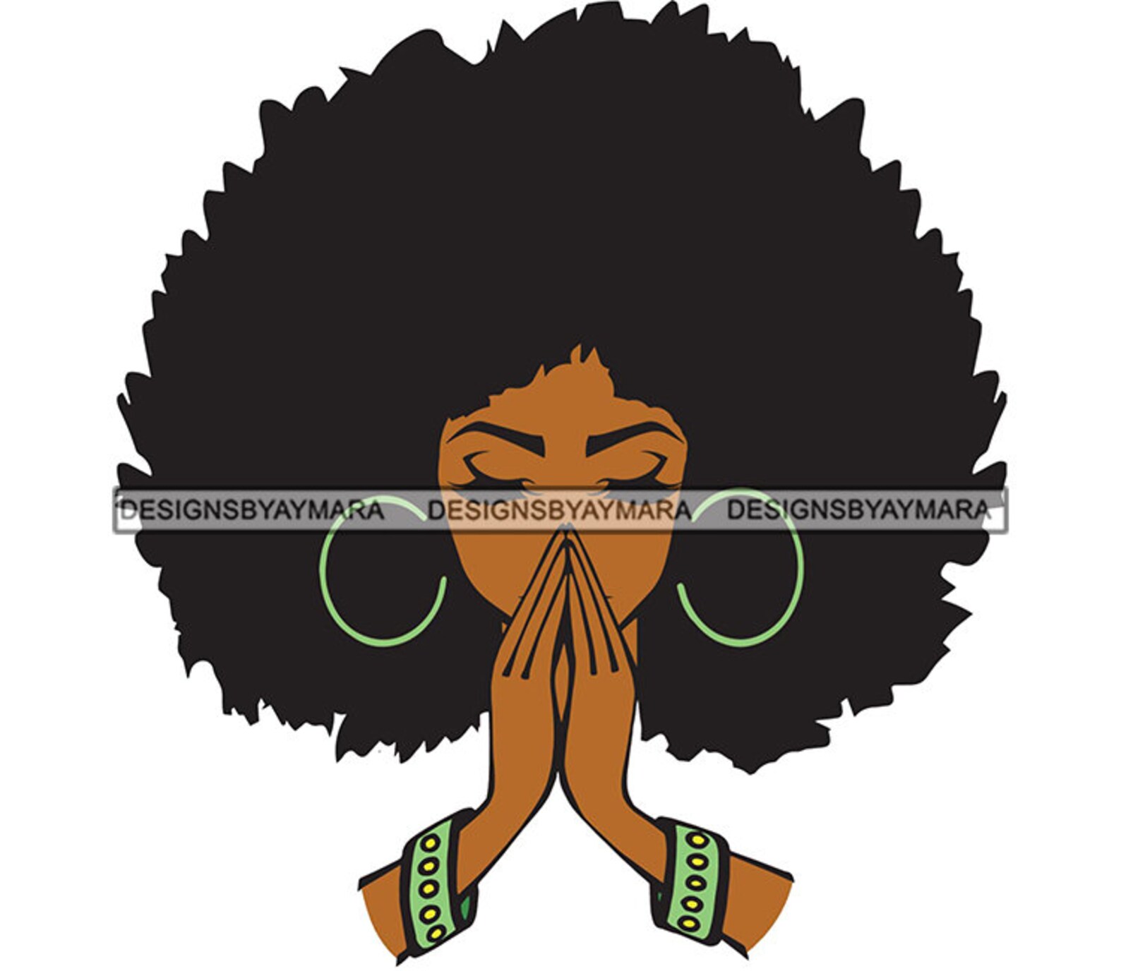Afro Woman PNG Color Nubian Princess Black Queen Hair - Etsy