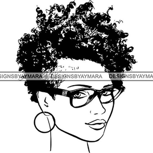Afro Woman Svg Princess Queen Short Afro Hair Beautiful - Etsy