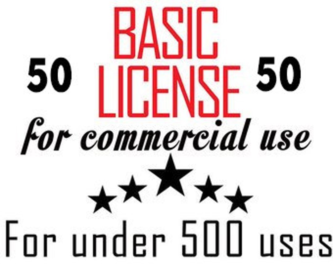 50 Designs Basic Commercial License for Commercial Use of Patterns ...
