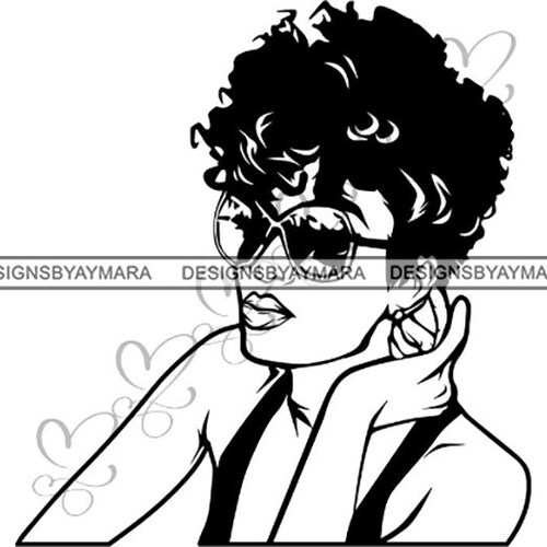 Sexy Afro Diva Svg Nubian Queen Woman Beautiful African Etsy