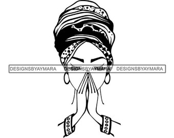 Black Woman Praying Nubian Princess Queen Braids Hair | Etsy