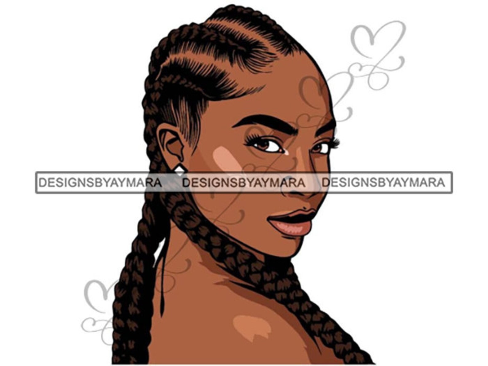 Afro Woman PNG Color Nubian Princess Black Queen Hair | Etsy