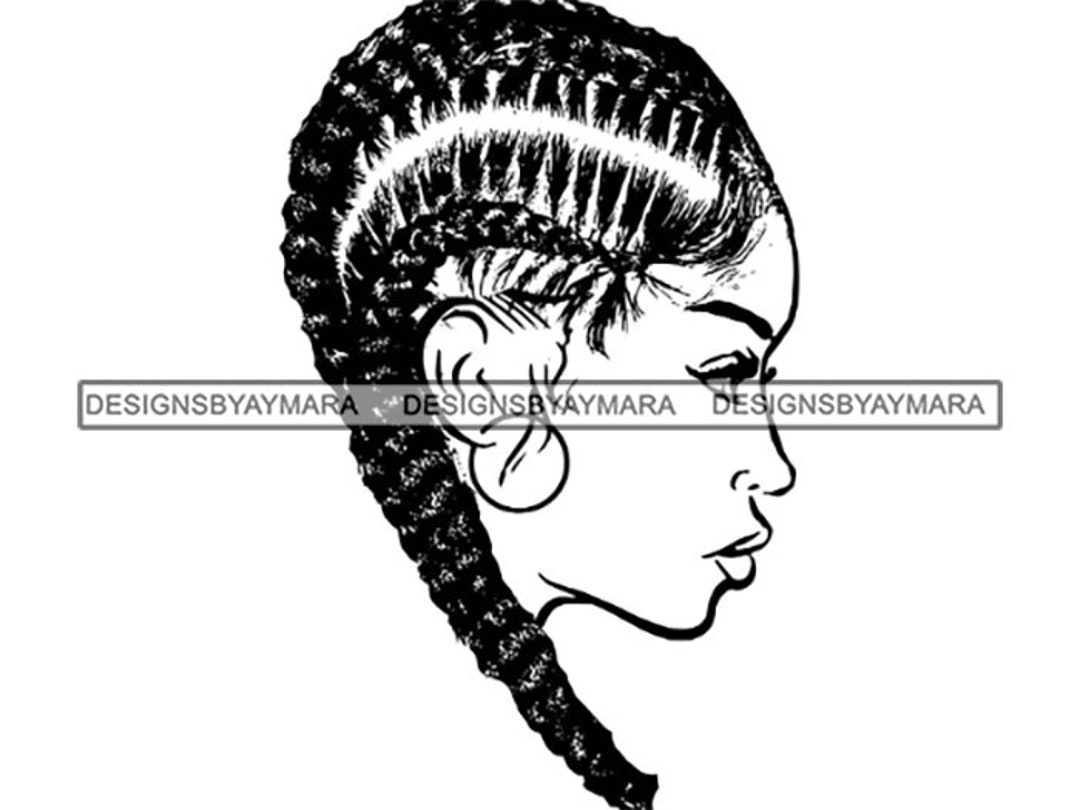 Afro Woman SVG Dreads Nubian Princess Queen Hair Beautiful African ...
