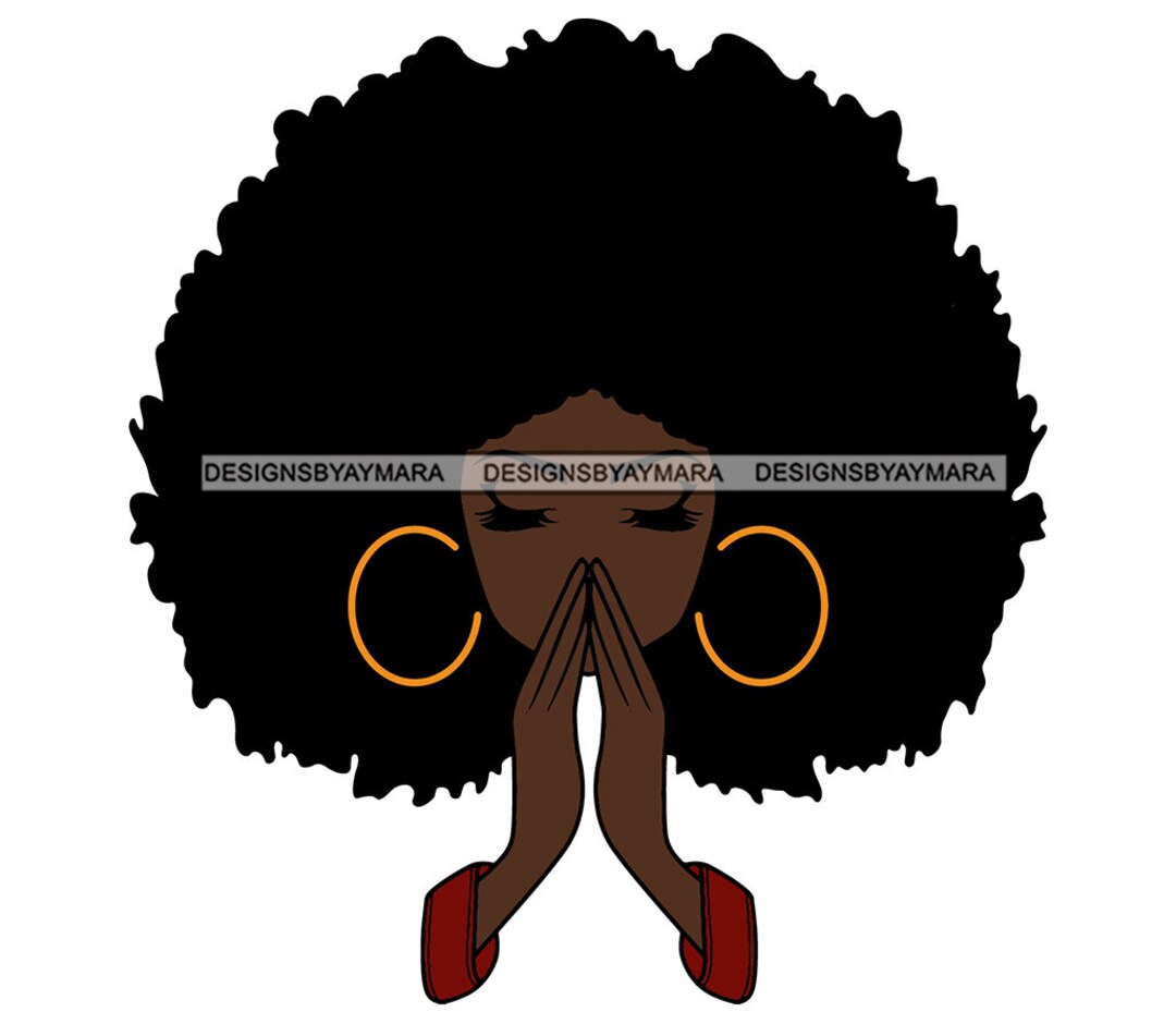 Afro Woman Praying God Lord Holy Lady Prayers Melanin African American ...