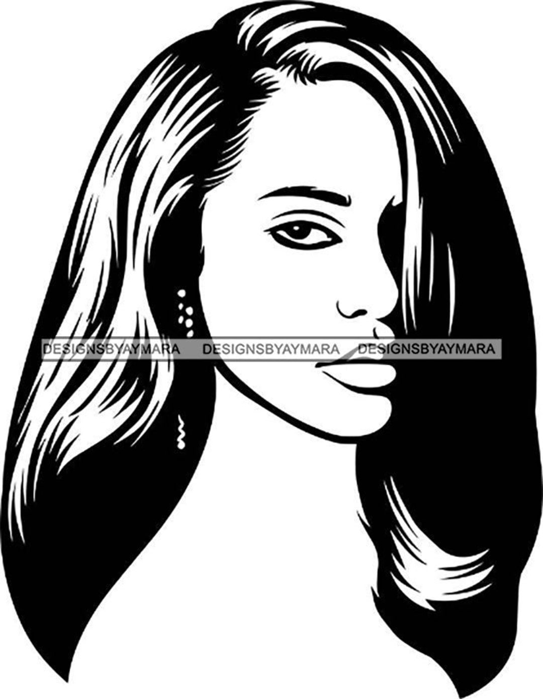Woman Nubian Princess Queen Diva Straight Hair African American Female ...