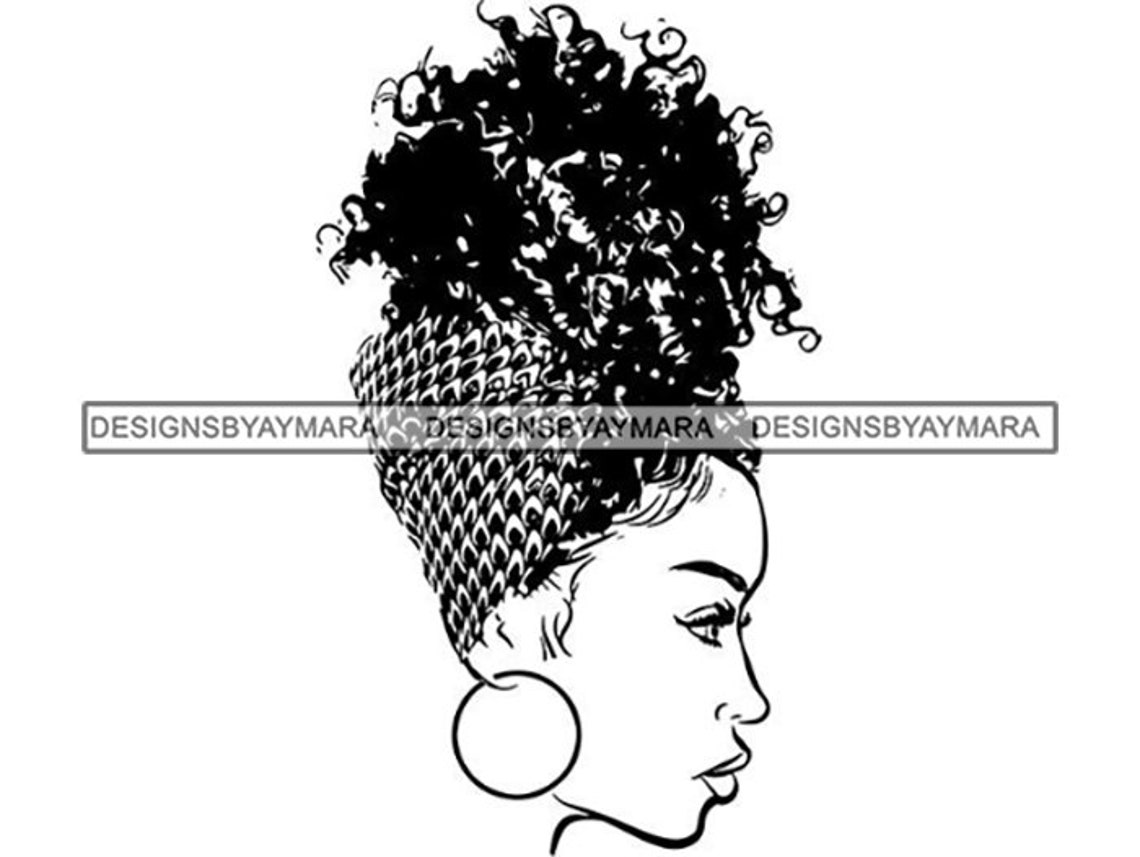 Afro Woman Svg Princess Queen Turban Hair Beautiful African Etsy
