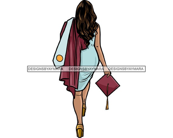 Graduation Woman Cap Gown Education College Ceremony Student - Etsy
