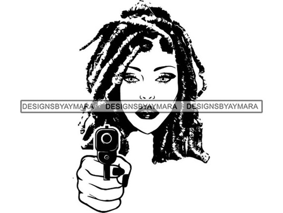 Queen Woman Bad-ass Gun Gangster Dreads Hair Nubian Princess | Etsy