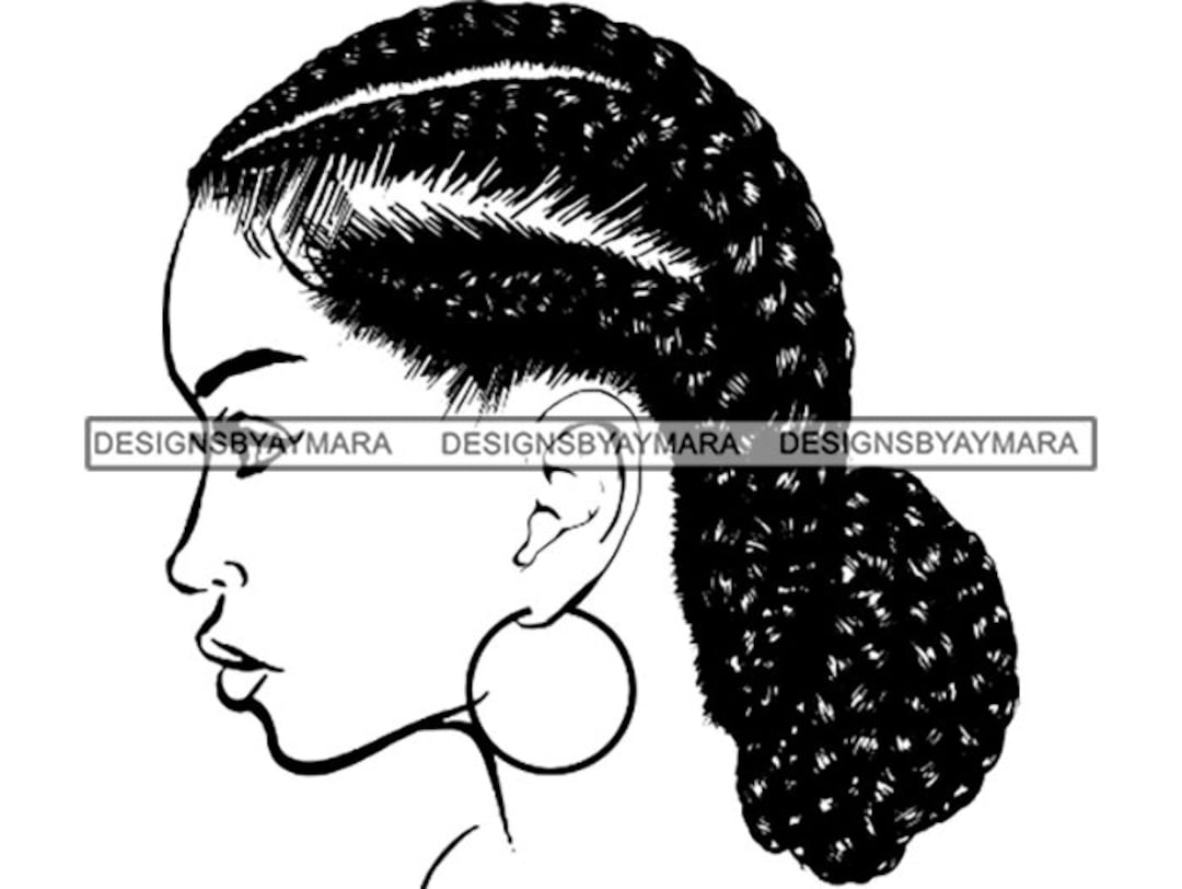 Afro Woman SVG Dreads Nubian Princess Queen Hair Beautiful African ...