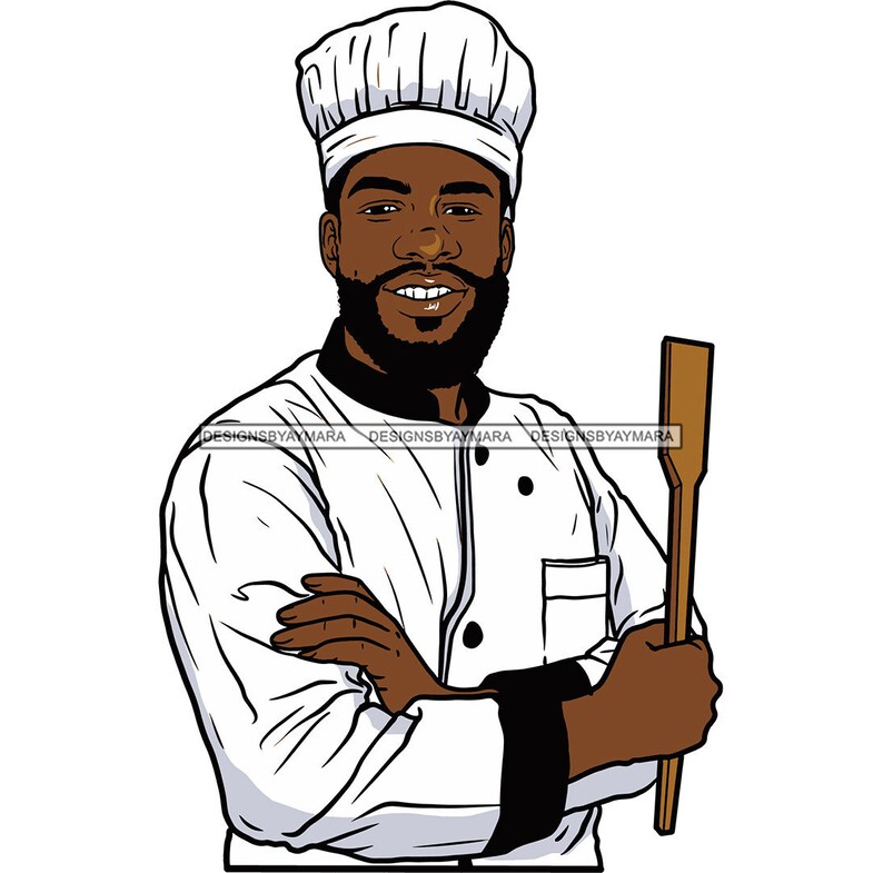 Afro Black Man Chef Kitchen Culinary Male Cooking Cook Cuisine | Etsy