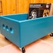 TURQUOISE LP STORAGE Rolling Vinyl Crate Record Box With - Etsy