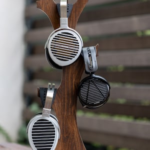Tree Shaped Triple Headphone Stand | Wooden Large Headphone Holder ...