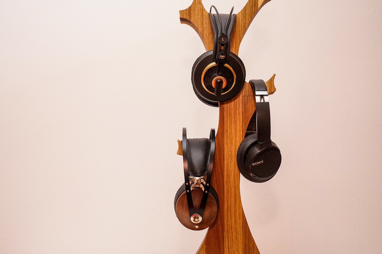TRIPLE HEADPHONE STAND | Tree Shaped Handmade Out of Solid Wood ...